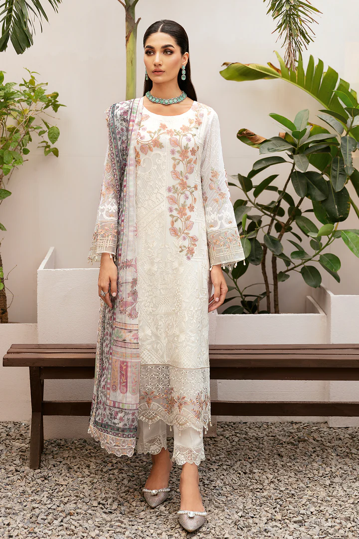 ECR-305 Pakistani Chiffon shalwar Kameez Stitched. - Eastern Clozet