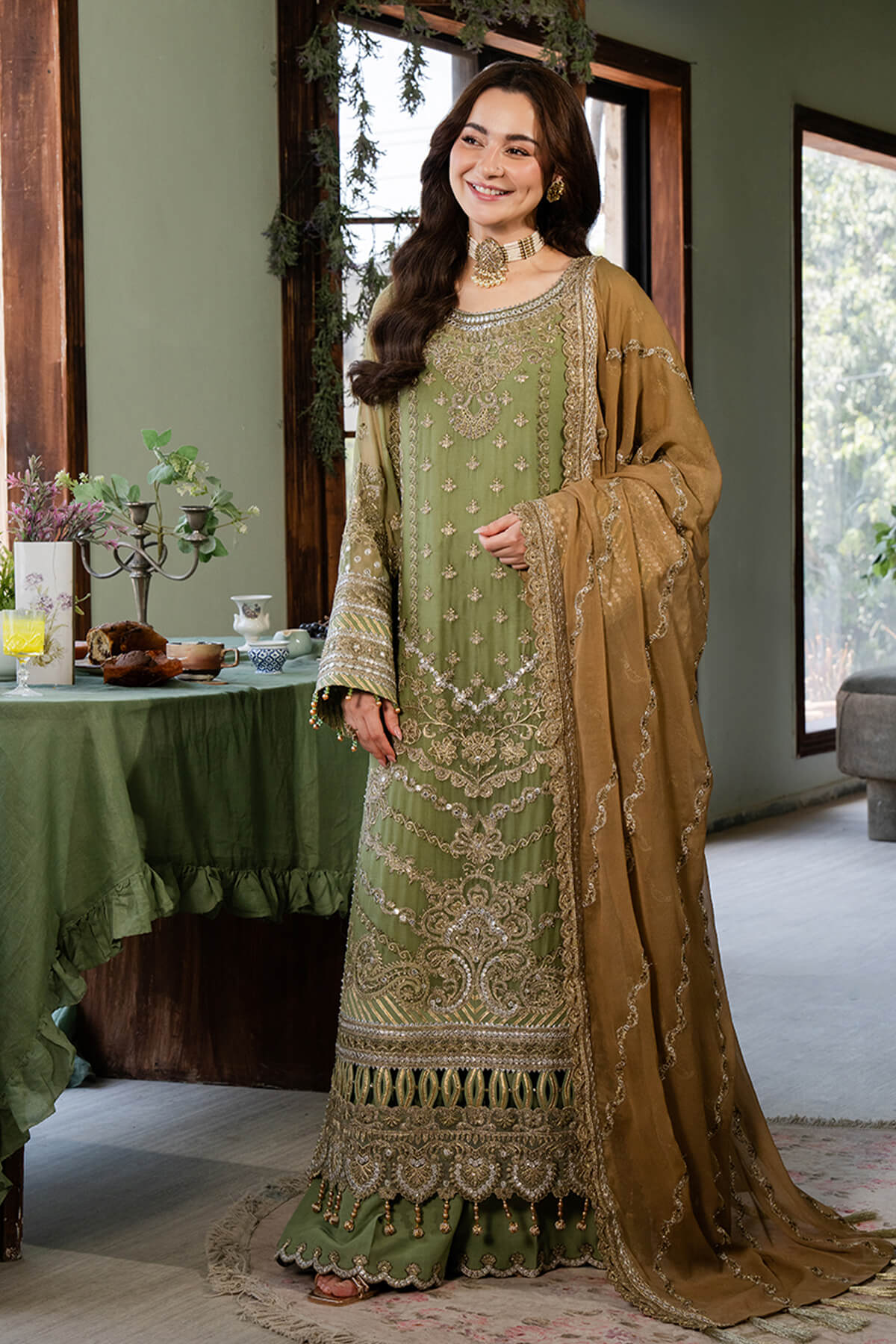 Pakistani Chiffon Dress, Ready to wear - Eastern Clozet
